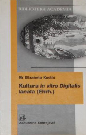 Kultura in vitro Digitalis lanata
(Ehrh.)