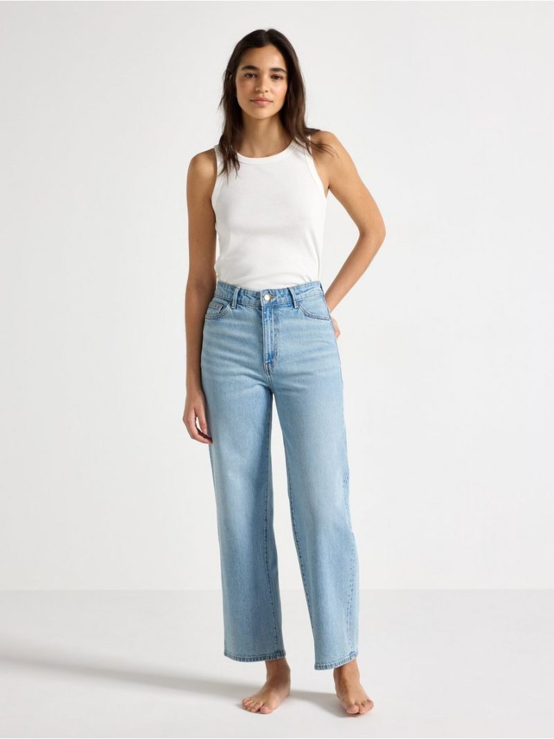 Farmerke – WIDE Hanna cropped jeans with light stretch