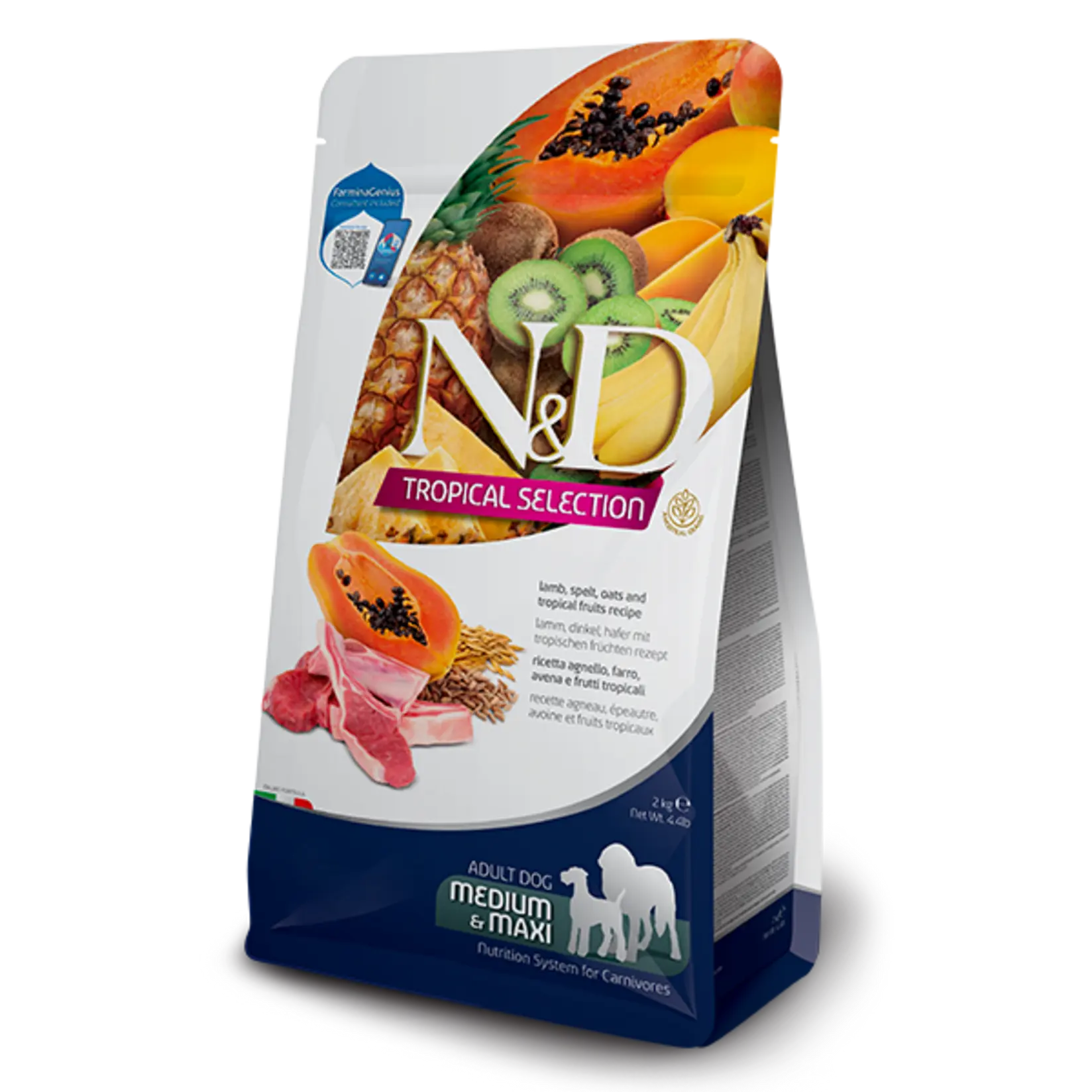 N&D Hrana za pse Tropical Selection Puppy Medium & Maxi Lamb, Spelt, Oats&Fruits, 2kg
