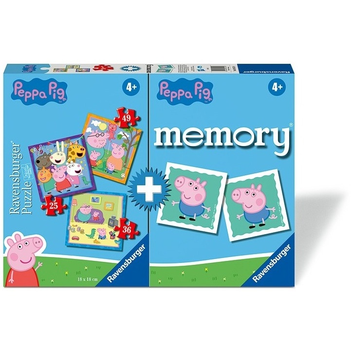 Ravensburger puzzle (slagalice) – Pepa Prase mini memo + puzzle