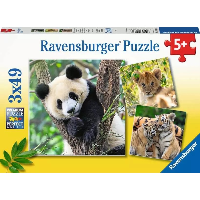Ravensburger puzzle (slagalice) – Panda, tigar, lav