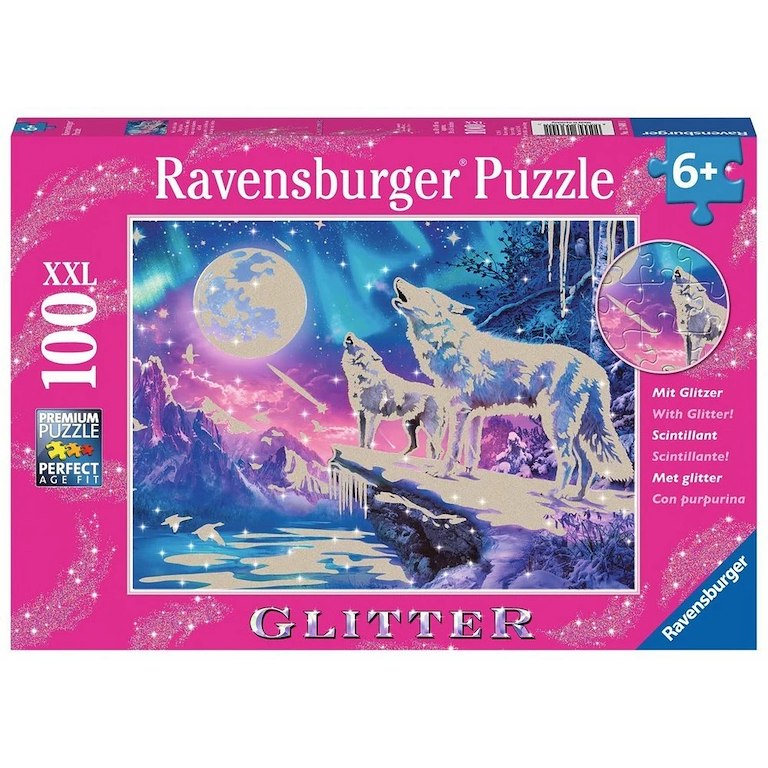 Ravensburger puzzle (slagalice) – Magični vukovi sa gliterom