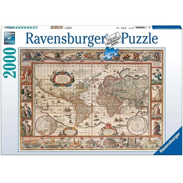 Ravensburger puzzle (slagalice) – Mapa sveta iz 1650te