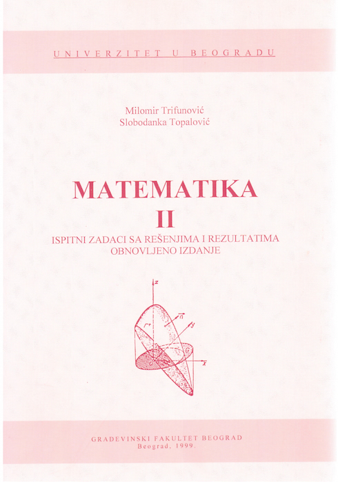 Matematika II - Ispitni zadaci sa resenjima i rezultatima
