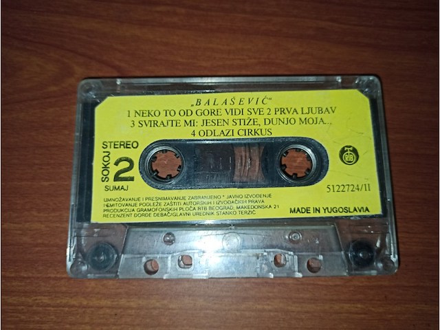 Đorđe Djordje Balašević audio kaseta 1987. BALADE uživo