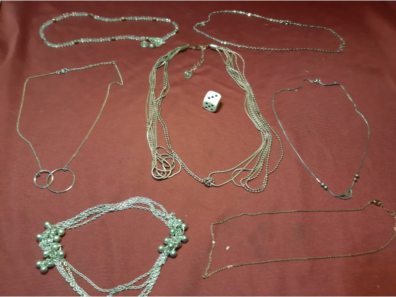 LOT ZERO BREND & SILVER SET (7 KOM) MODNI NAKIT