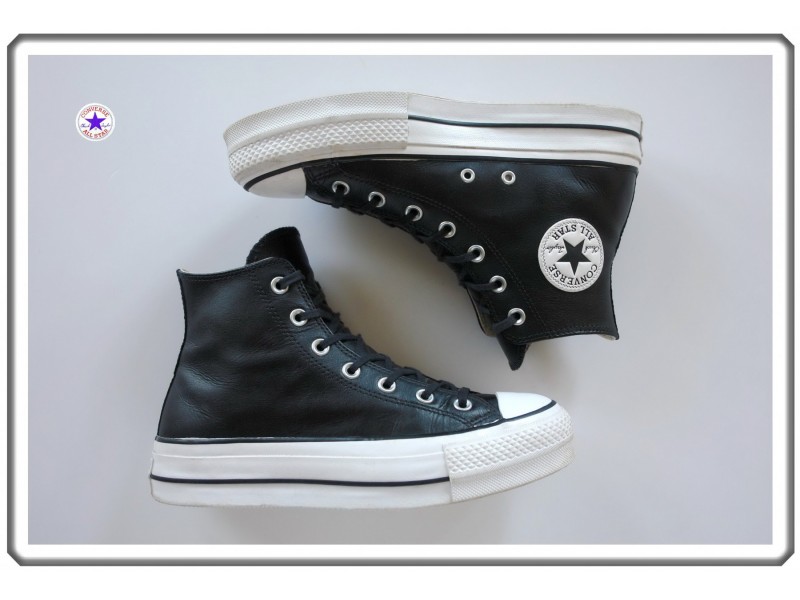 ***CONVERSE ALL STAR***DUBOKE PATIKE OD PRAVE KOŽE 39.5