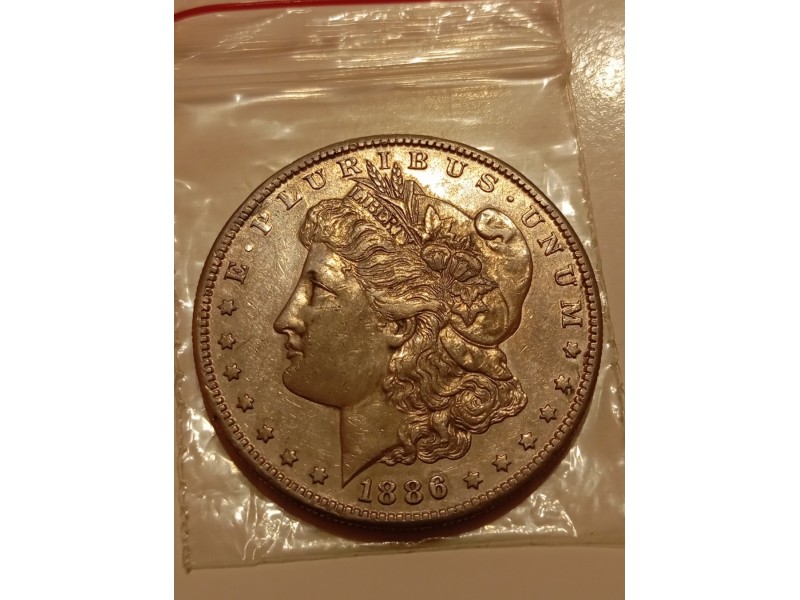 Morgan dollar 1886g. S srebro, redja kovanica