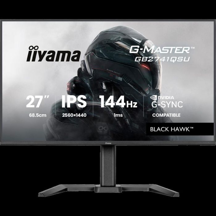 27" IPS Gaming, G-Master Black Hawk, G-SYNC Compatible, 2560x1440 144Hz, 300cd/m2, HDMI, DisplayPort, 1ms MPRT, Adaptive Sync, Speakers, USB 2x2.0, Black Tuner, 15cm Height Adjust Stand