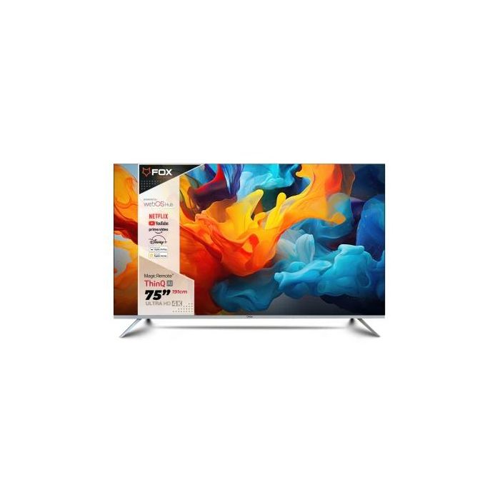 SMART LED TV 75 FOX 75WOS626D 3840x2160/UHD/4K/ATV/DTV-C/T/T2/S/S2 webOS