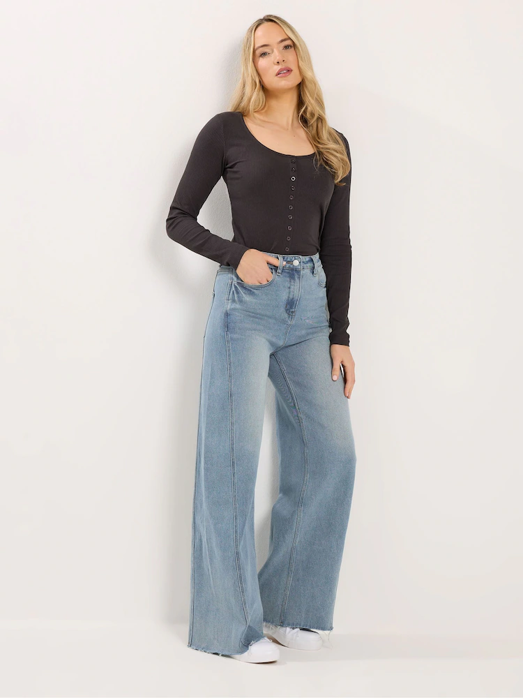 Long Tall Sally Twist Seam Pantalone širokih nogavica Farmerke