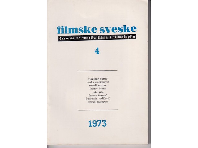 FILMSKA I POZORIŠNA GLUMA FILMSKE SVESKE 3/4 V. PETRIĆ