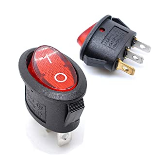 PREKIDAC ZA KUVALO FEN ELEKTRICNE UREDJAJE ELIPSA OVALNI 3 KONATKTA CRVENI 25X13MM UGRADNI PREK-KCD1-3