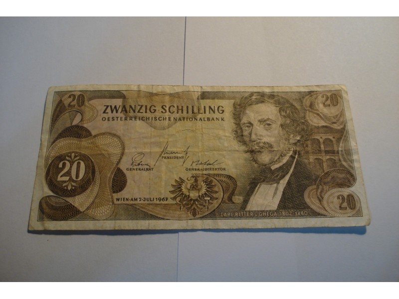AUSTRIJA - 20 ŠILINGA - 1967