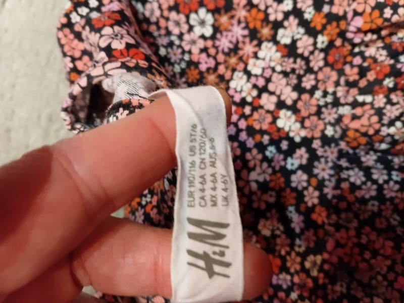 Haljina za devojcice H&M 4-6 godina