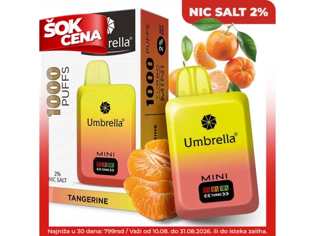 VAPE 1000 PUFFS TURBO MINI TANGERINE 2%