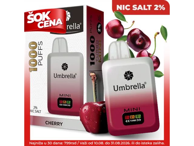 VAPE 1000 PUFFS TURBO MINI CHERRY 2%