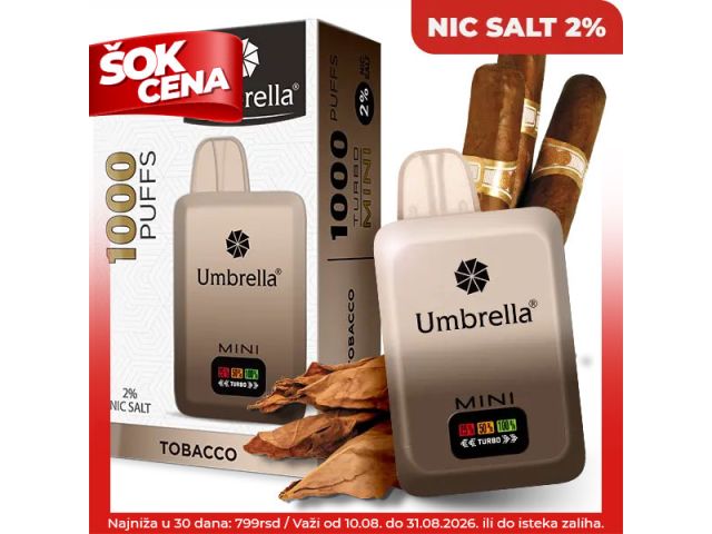 VAPE 1000 PUFFS TURBO MINI TOBACCO 2%