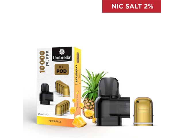UMBRELLA 10000 PUFFS TANK + 8 POD PINEAPPLE 20MG
