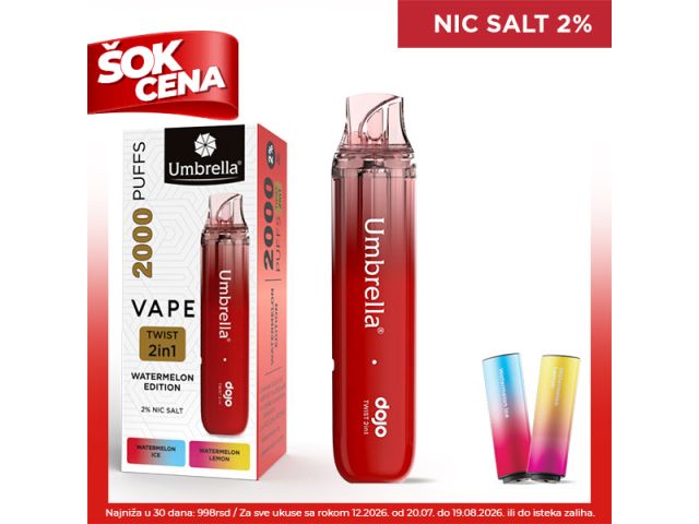 VAPE TWIST 2IN1 2000 PUFFS WATERMELON EDITION 2%