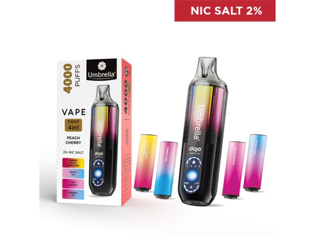 VAPE TWIST 4IN1 4000 PUFFS PEACH CHERRY 2%