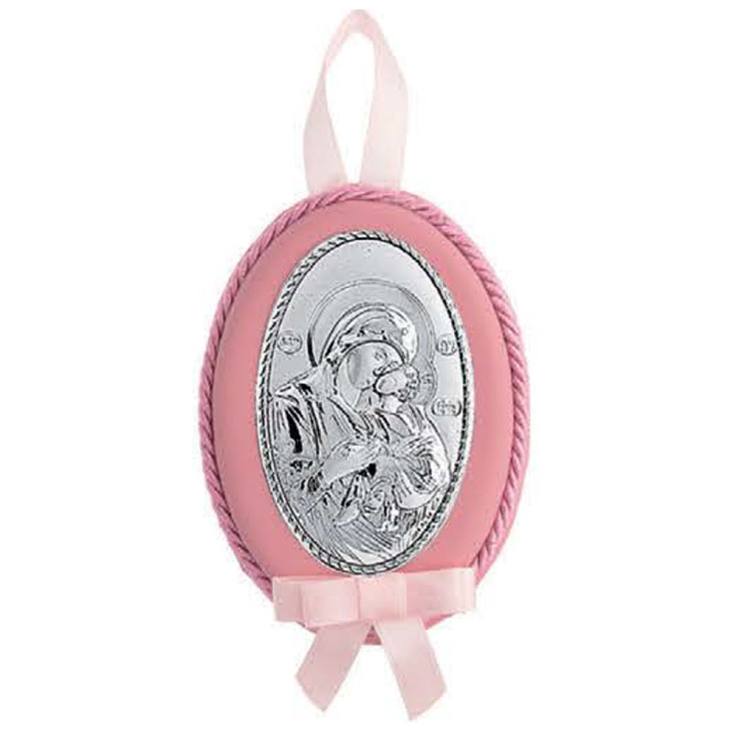 Ikona presvete Bogorodice, za bebe, posrebrena (11X8) cm