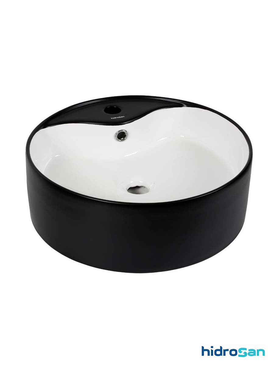 Lavabo nadgradni 13-098 Crni Hidrosan ∅46cm