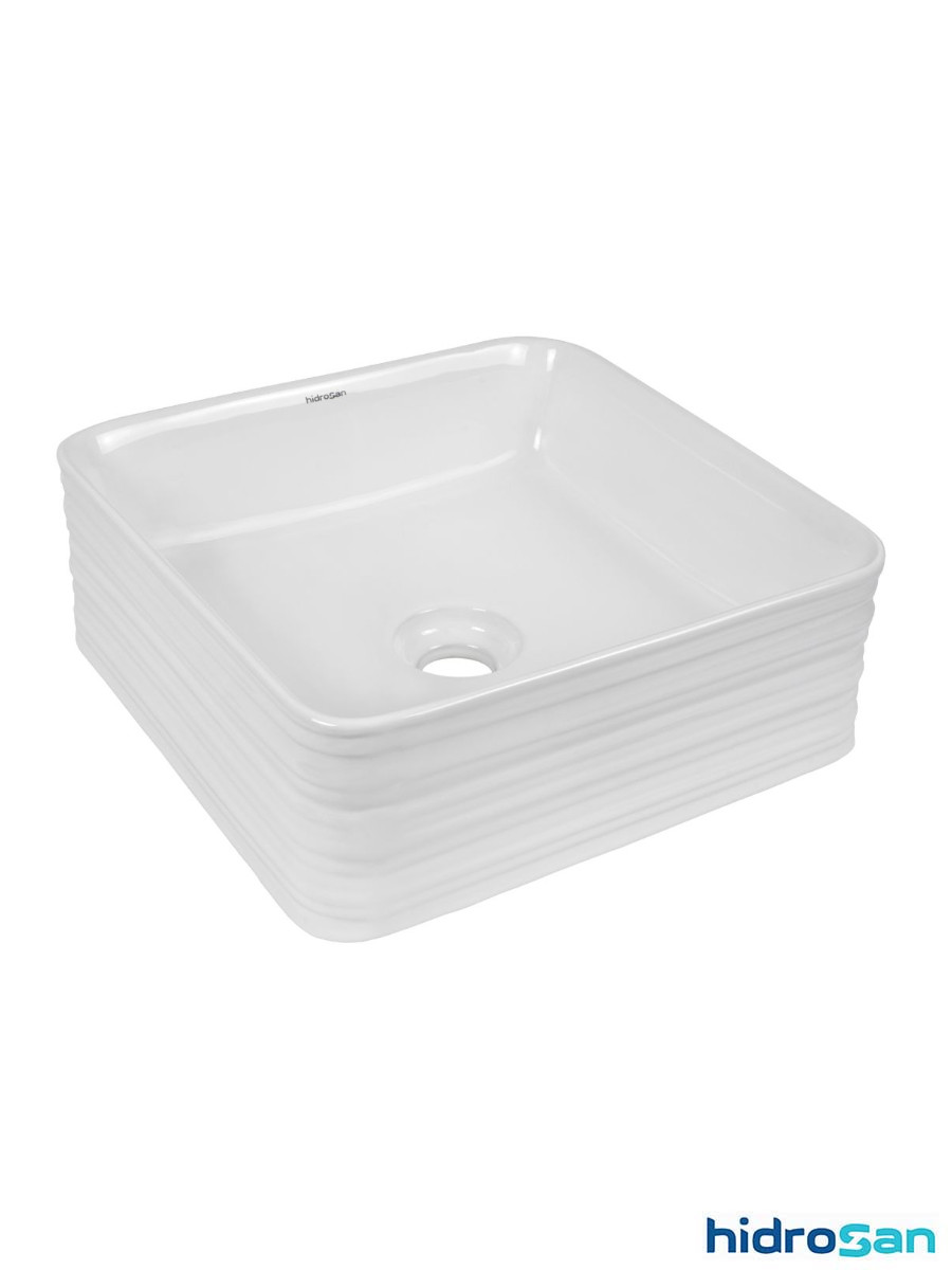 Lavabo nadgradni 13-258 Bela mat Hidrosan 38x38cm