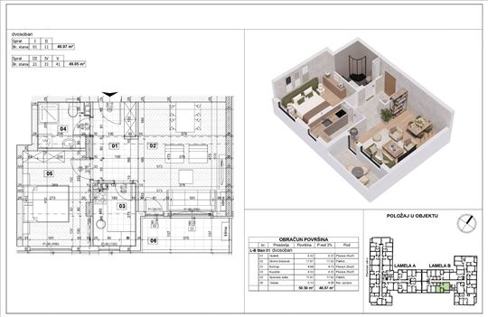 Dvosoban stan 51 m², Telep! Sa pdv-om!
