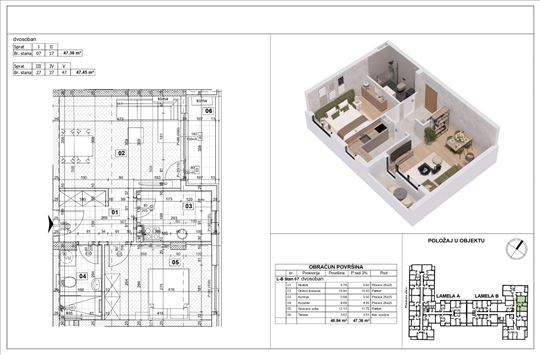 Dvosoban stan 49 m², Telep! 2. sprat! Sa pdv-om!