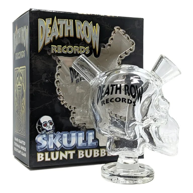Death Row Records – Skull stakleni blunt bubbler 7.6cm