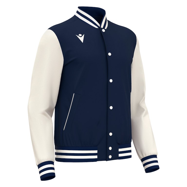 FIDDLE VARSITY COLLEGE JACKET NAV/OFFWHT, L
