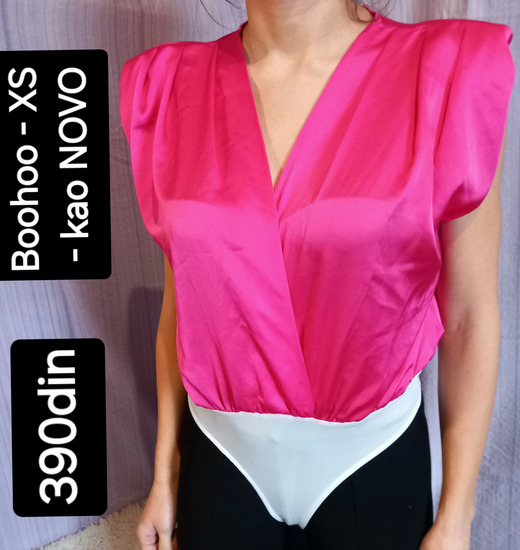 Boohoo ženska bluza bodi roze XS/34 - kao NOVO