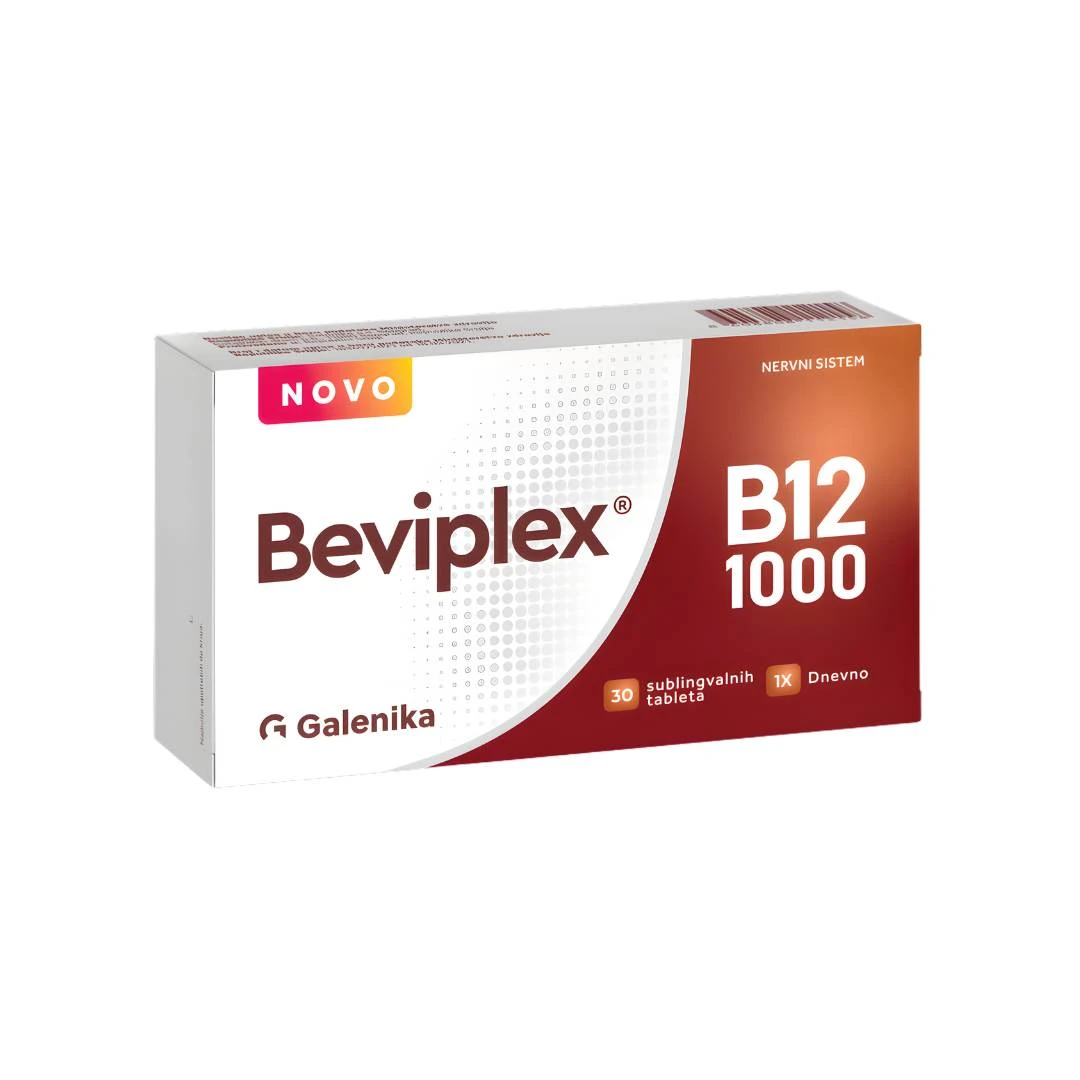 GALENIKA Beviplex® B12 1000 30 Sublingvalnih Tableta