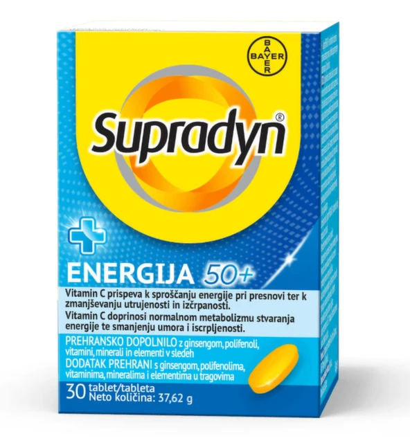 Supradyn Energija 50+, 30 filmom obloženih tableta