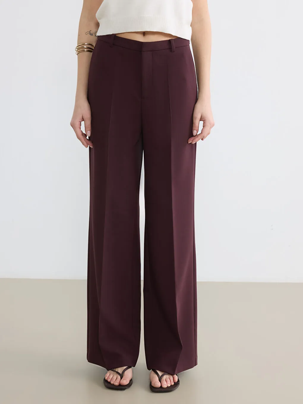 LCW Vision Bordo Pantalone Žena