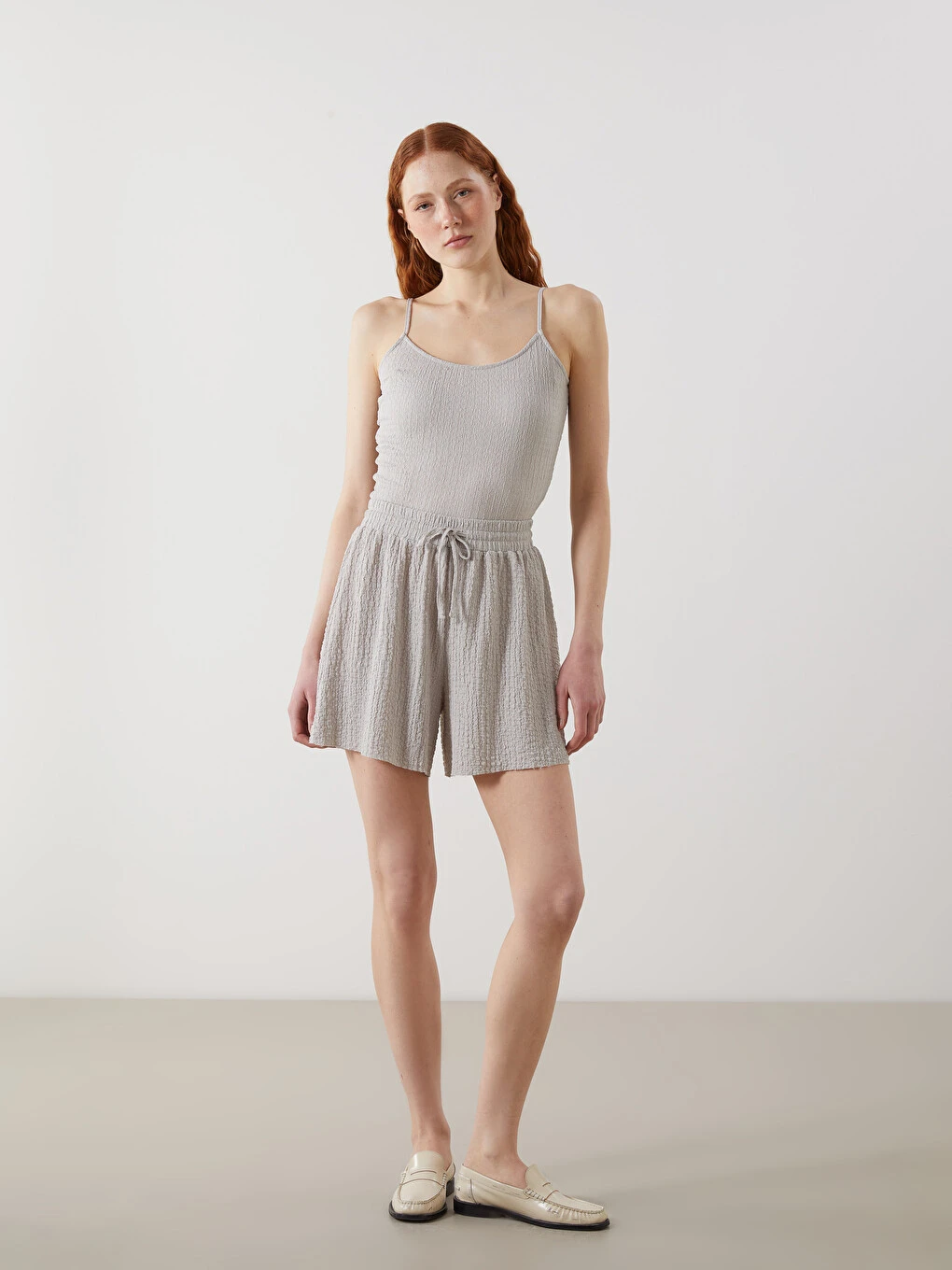 LCW Vision Teksturirani Crop Top Sa Bretelama U Vrat
