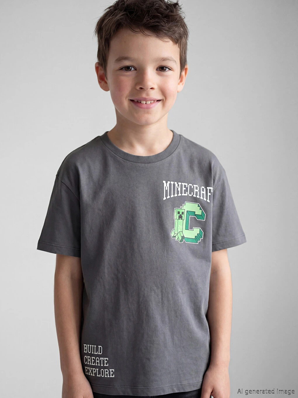 LCW Kids Minecraft Štampana Majica Za Dečake