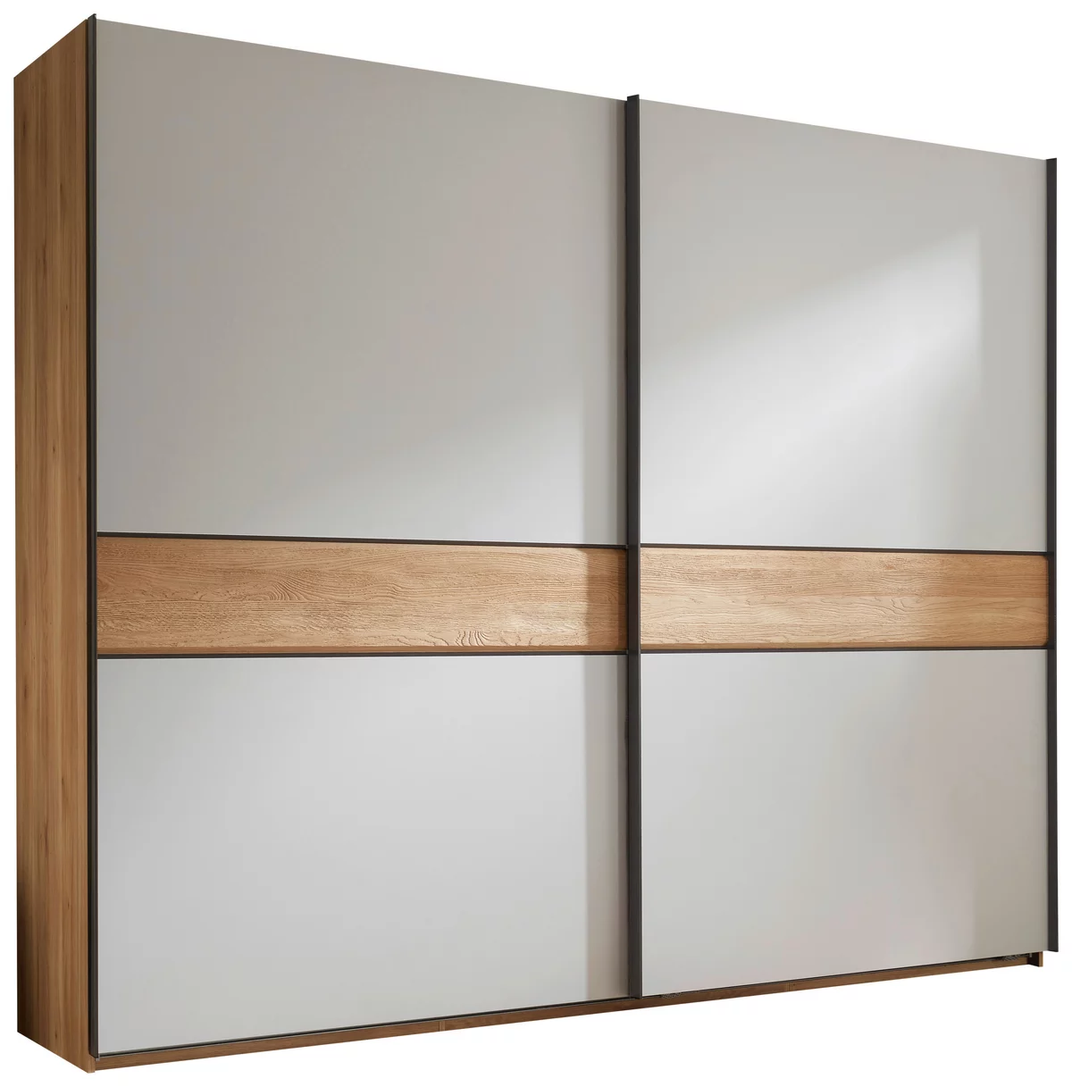 ORMAR - VISEĆA KLIZNA VRATA boja hrasta, svetlosiva 270/225,5/60 cm