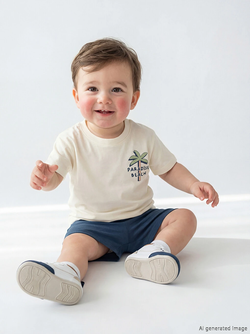 LCW baby Bebi Dečaci Štampana Majica I Šorts