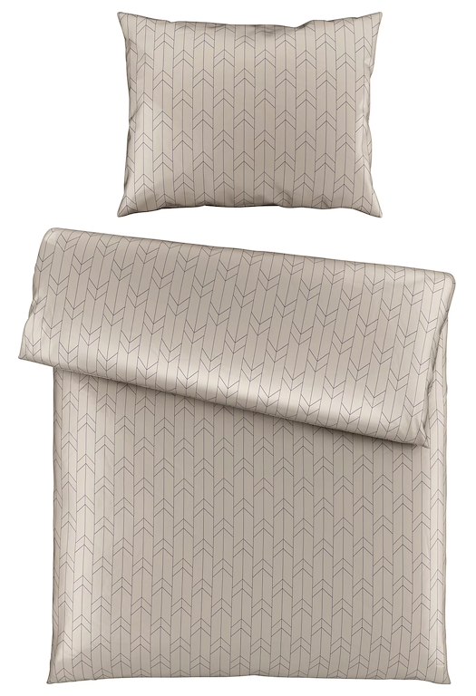 Novel POSTELJINA SATIN 140/200 cm saten bež