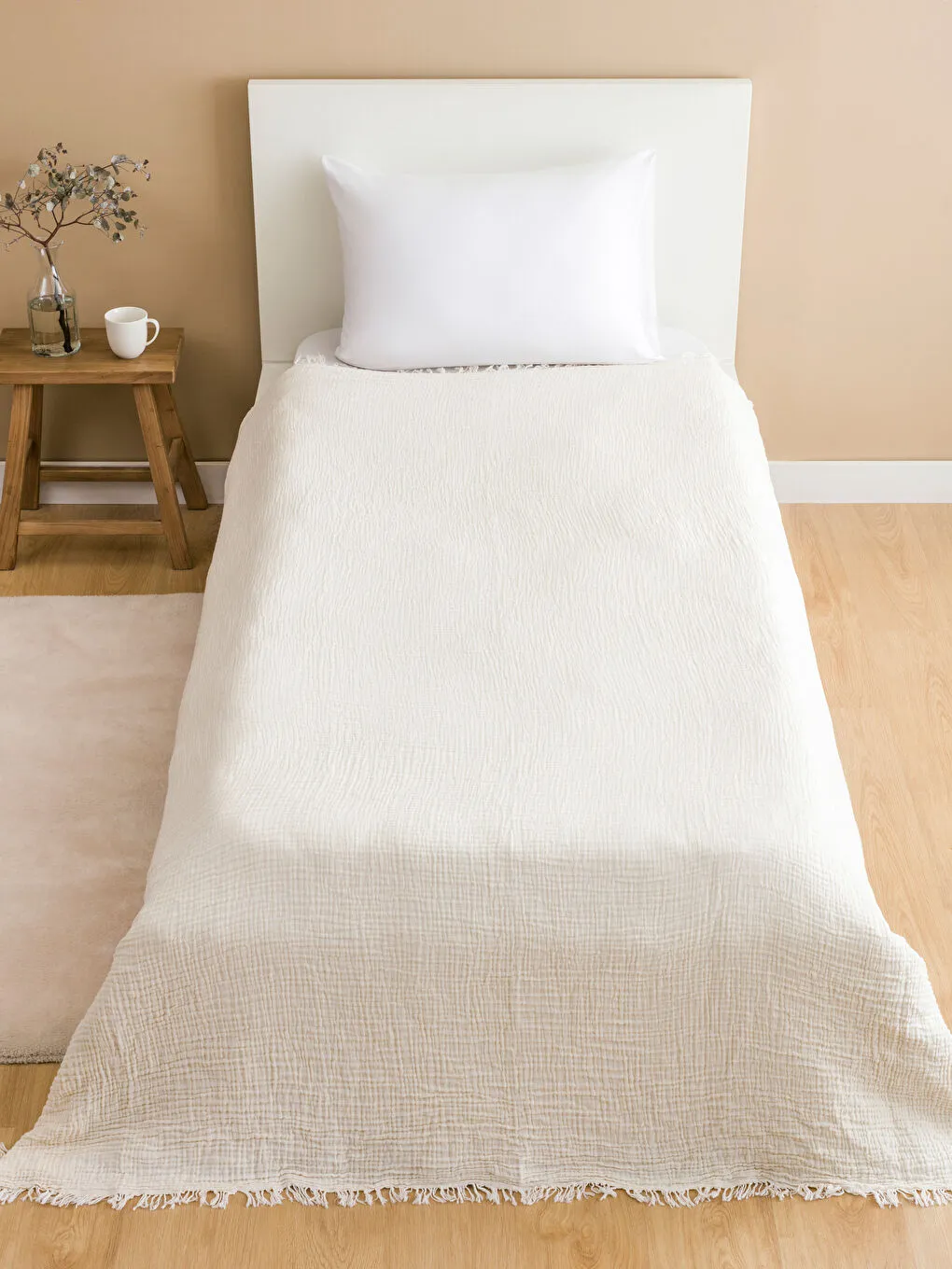 LCW HOME Svetlo Bež Jednosedni Prekrivač Za Krevet