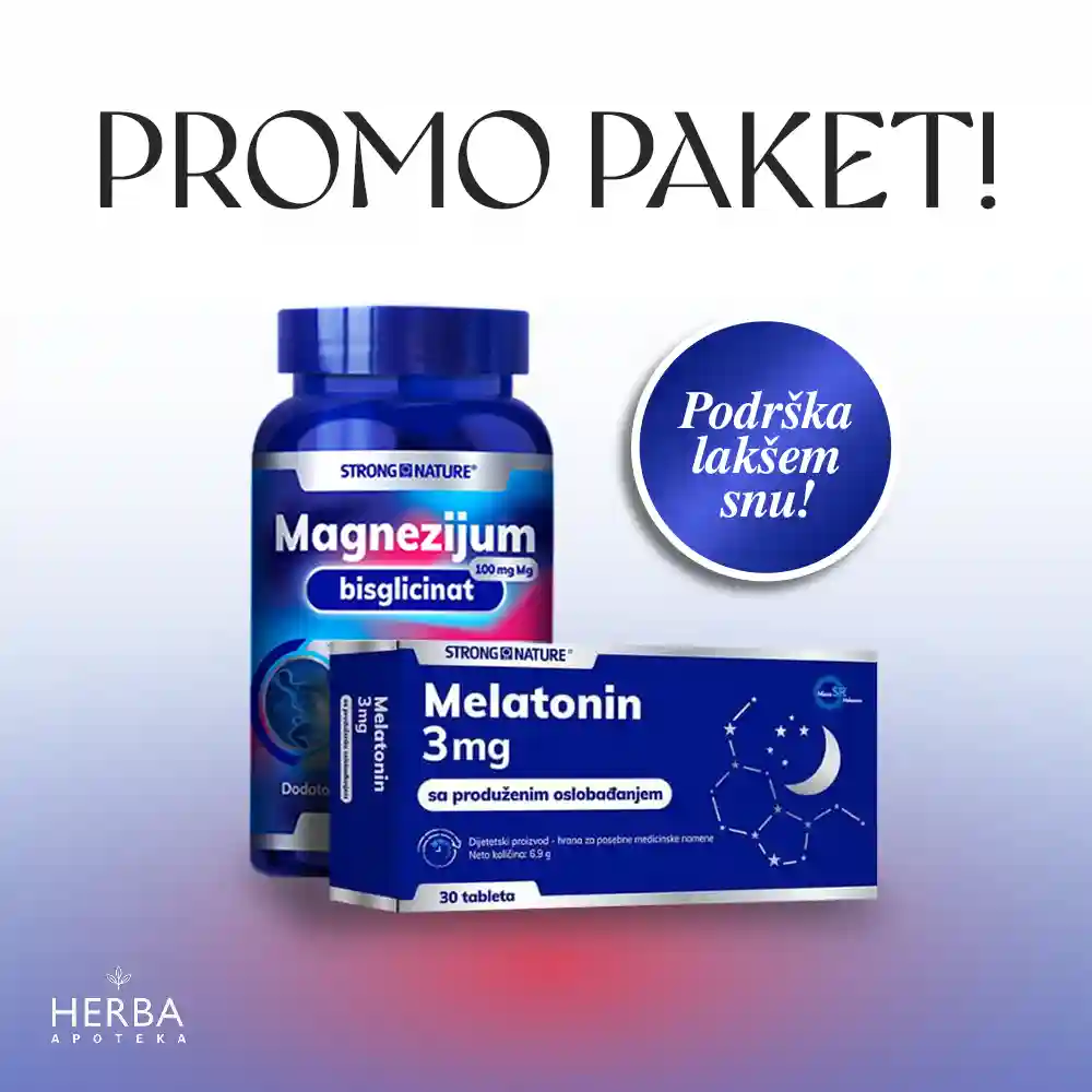 Strong Nature Paket Nesanica Melatonin + Magnezijum bisglicinat
