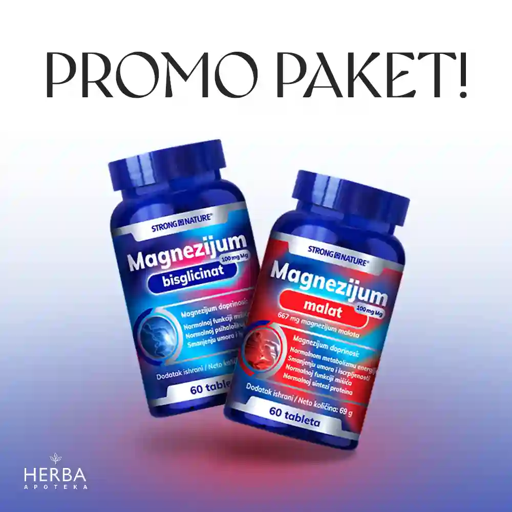 Strong Nature Promo paket Magnezijum bisglicinat + malat 60 tableta