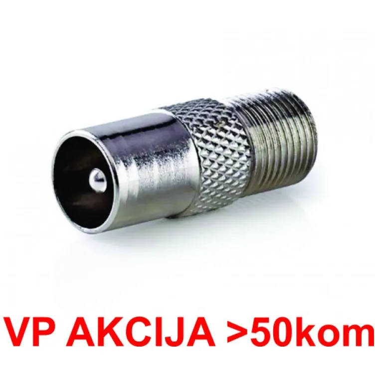 CON-FC-025 ** F female to IEC male adaptor, Zinc Alloy 25kom pakovanje (16)