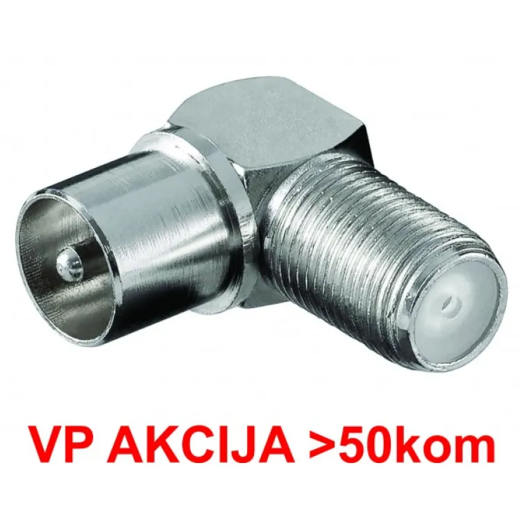 CON-FC-025/90 ** F female to IEC male elbow adaptor, Zinc Alloy min.25 pakovanje (23)