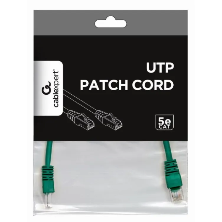 PP12-0.25M/G Gembird Mrezni kabl, CAT5e UTP Patch cord 0.25m green