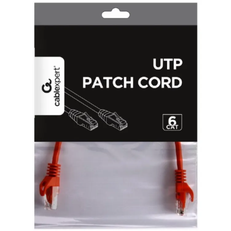 PP6U-0.25M/R Gembird Mrezni kabl, CAT6 UTP Patch cord 0.25m red