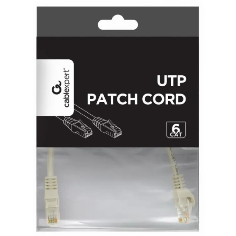 PP6U-CU-0.25M Gembird Mrezni kabl, CAT6 BAKARNI UTP Patch cord 0.25m grey