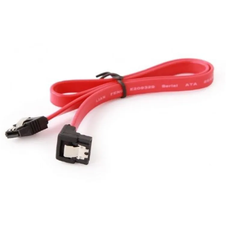 CC-SATAM-DATA90 Gembird Metal clips, Serial ATA data kabl flat 0,5m 90 degree bent connector A